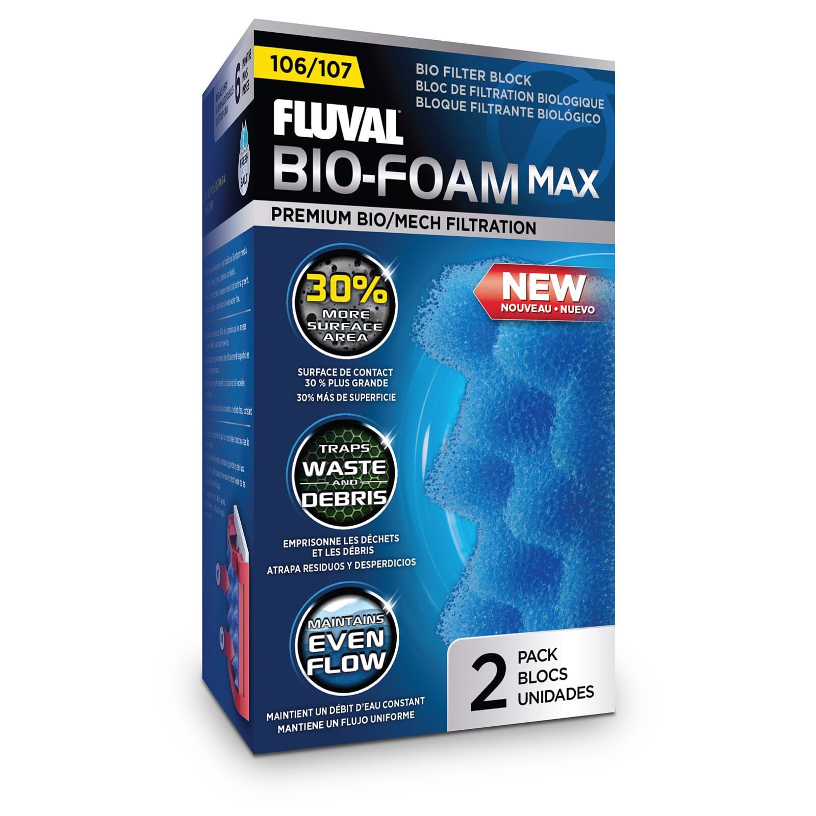 Fluval - Bio-Foam MAX - 07-Serie - 107 | Aquasabi - Aquarium Shop