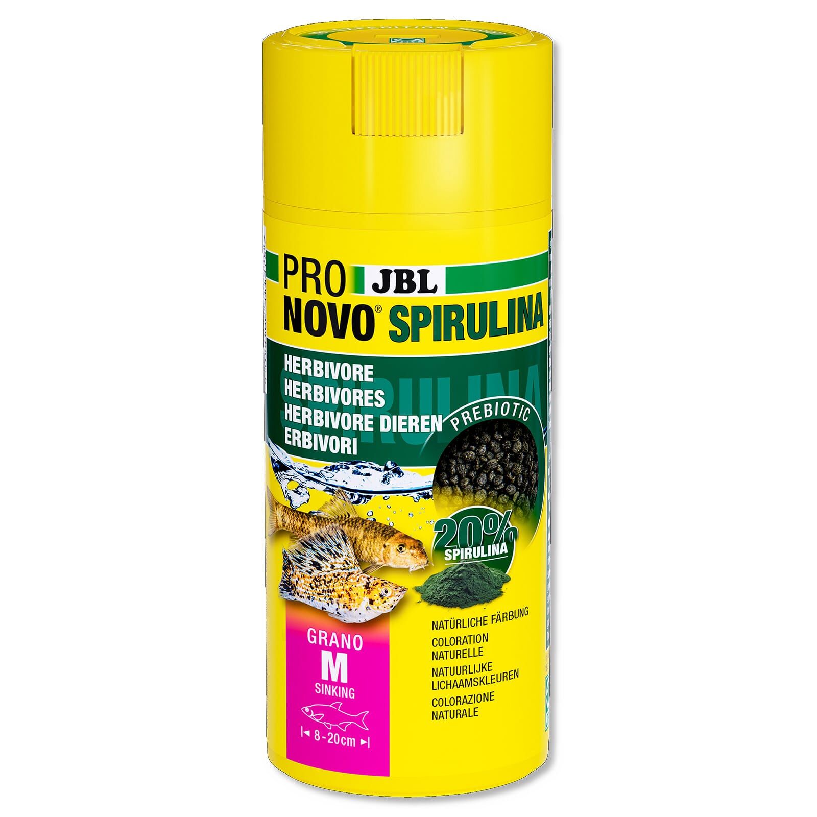 JBL - ProNovo - Spirulina Grano M - 250 ml CLICK | Aquasabi - Aquarium Shop