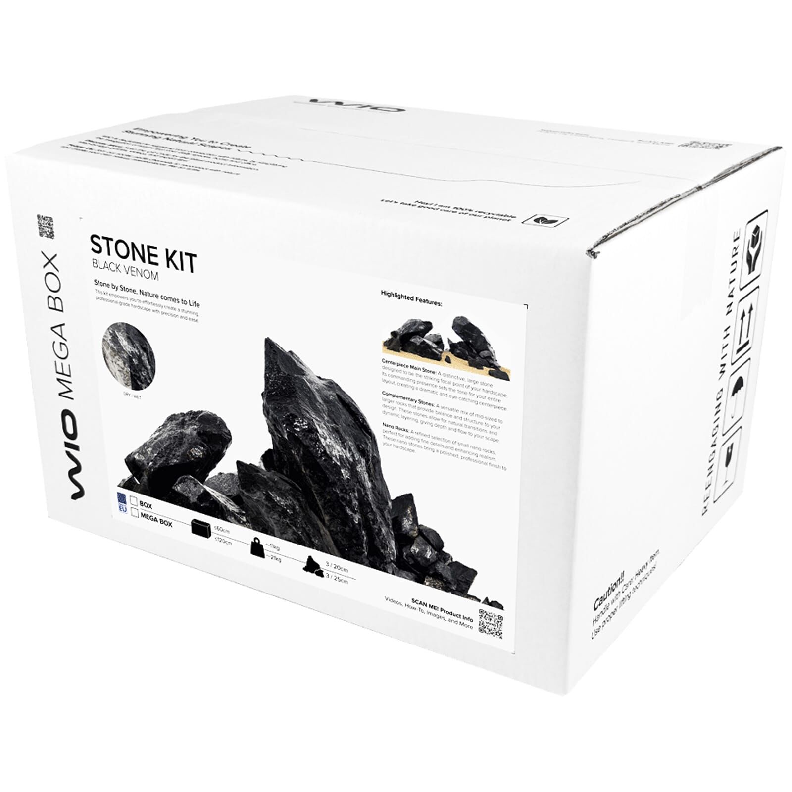 WIO - Stone Sets - Black Venom Stone | Aquasabi - Aquarium Shop