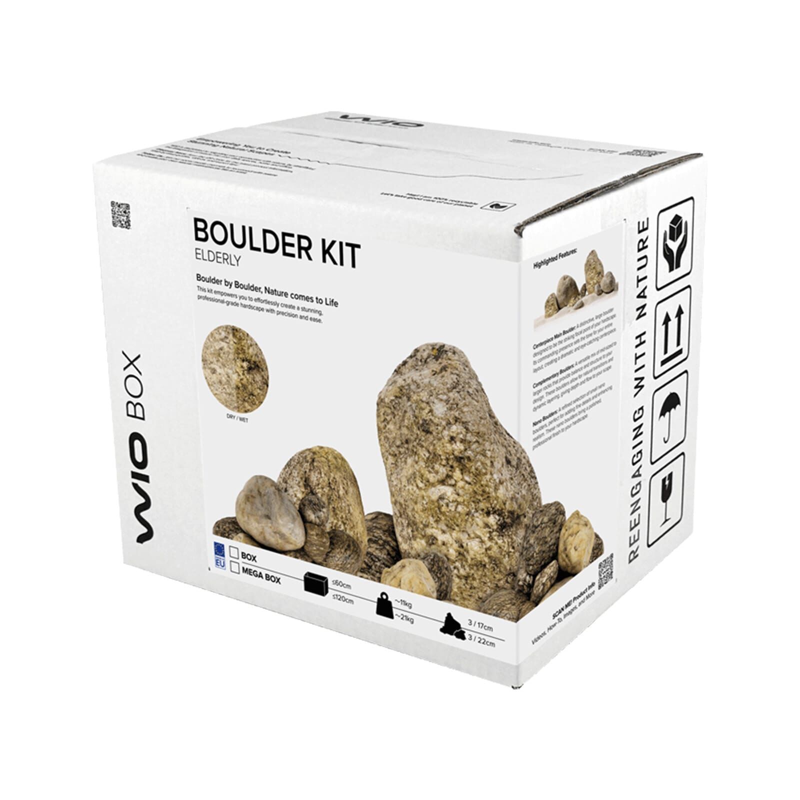 WIO - Stone Sets - Elderly Boulder - Set 60 cm | Aquasabi - Aquarium Shop