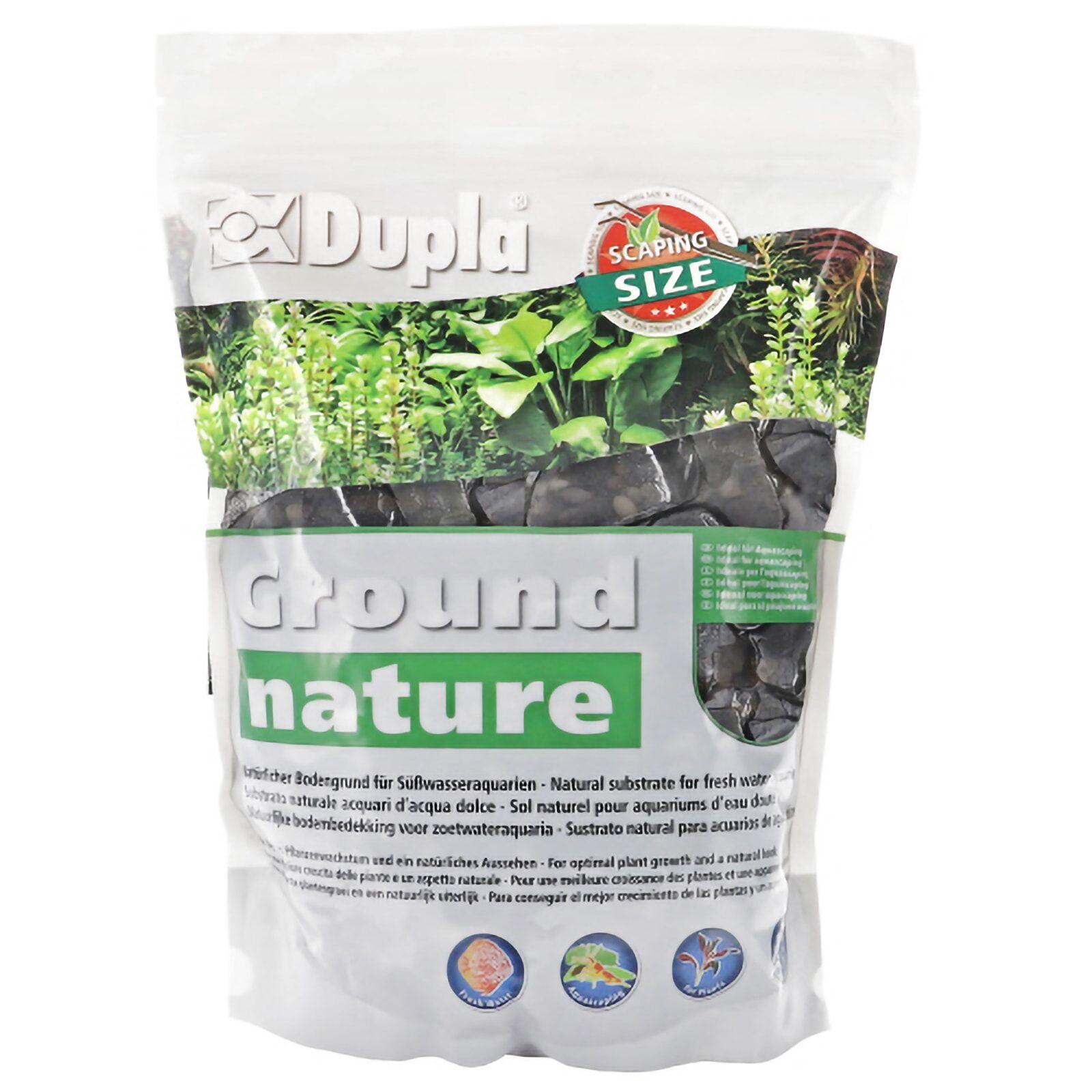 Dupla - Ground Nature - Black Discs - 20-50 mm | Aquasabi - Aquarium Shop