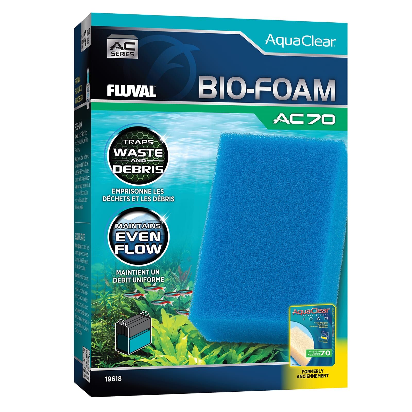 Fluval - AquaClear - Bio-Foam Filtereinsatz - Blau - AC70 | Aquasabi ...